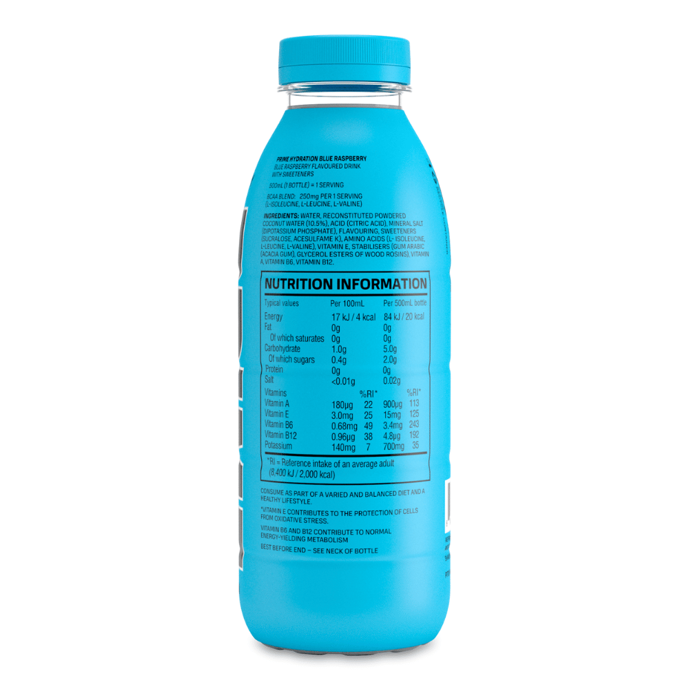 Prime Blue Raspberry Hydration Drinks | Protein Package | Protein Package