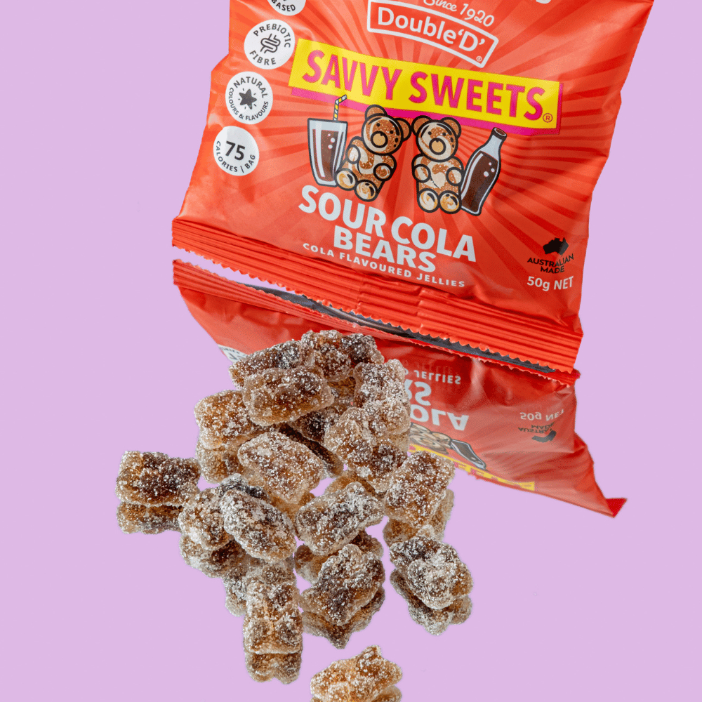 Savvy Sweets Sour Cola Bears Low Sugar Sweets | Protein Package ...