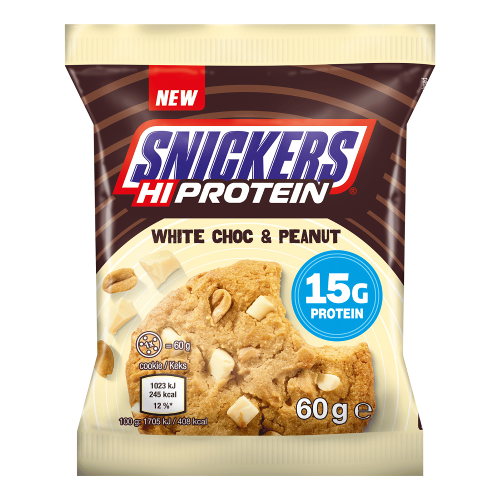 Snickers White Chocolate Protein Cookies 60g | Protein Package ...
