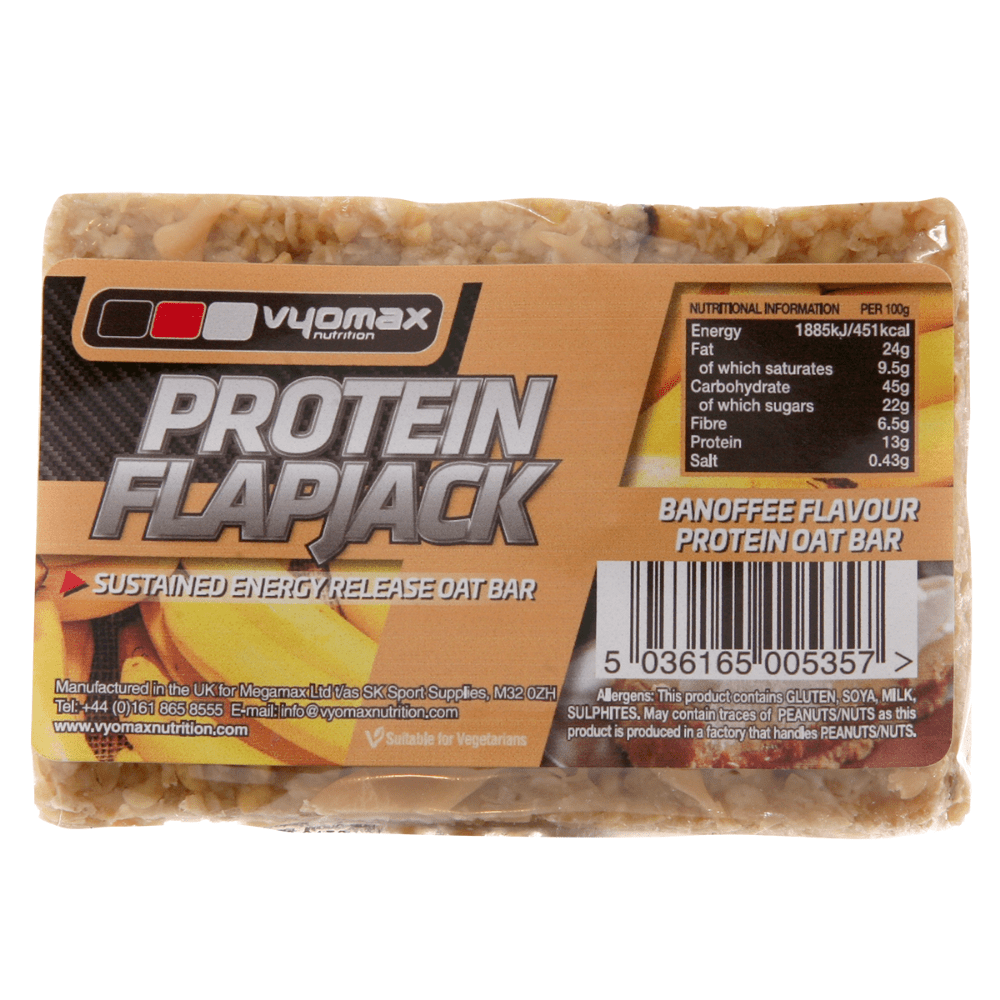 Vyomax Nutrition Protein Flapjack Box (12 Flapjacks) | 12 x 100g ...