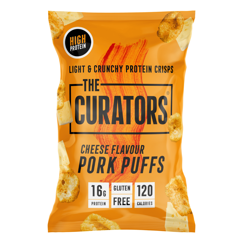 The Curators Cheese Puffed Pork Puffs 23g Packs | Protein Package ...
