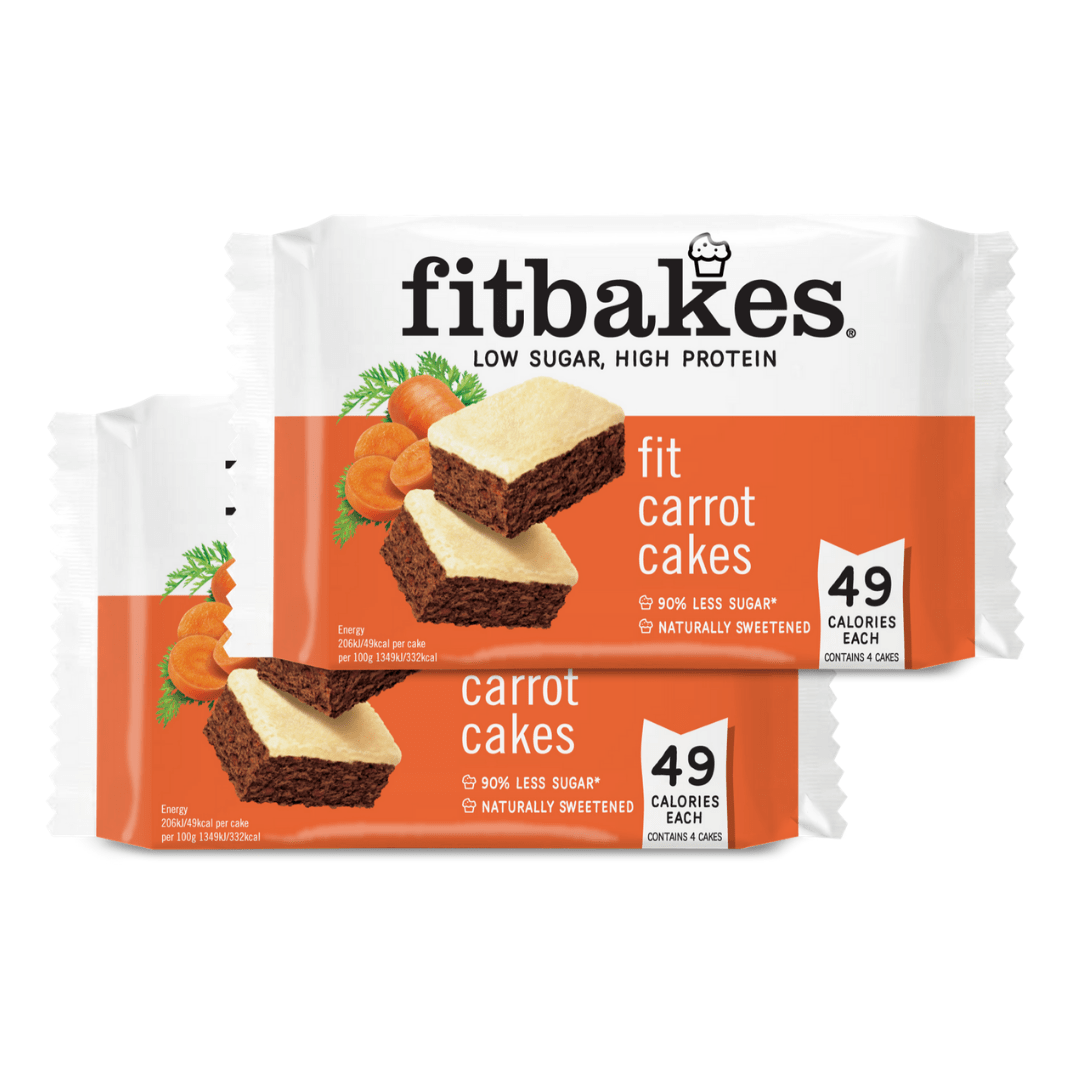 Fitbakes Low Sugar Protein Cake Box (24 Fitbake Cakes) | 6 Packets ...