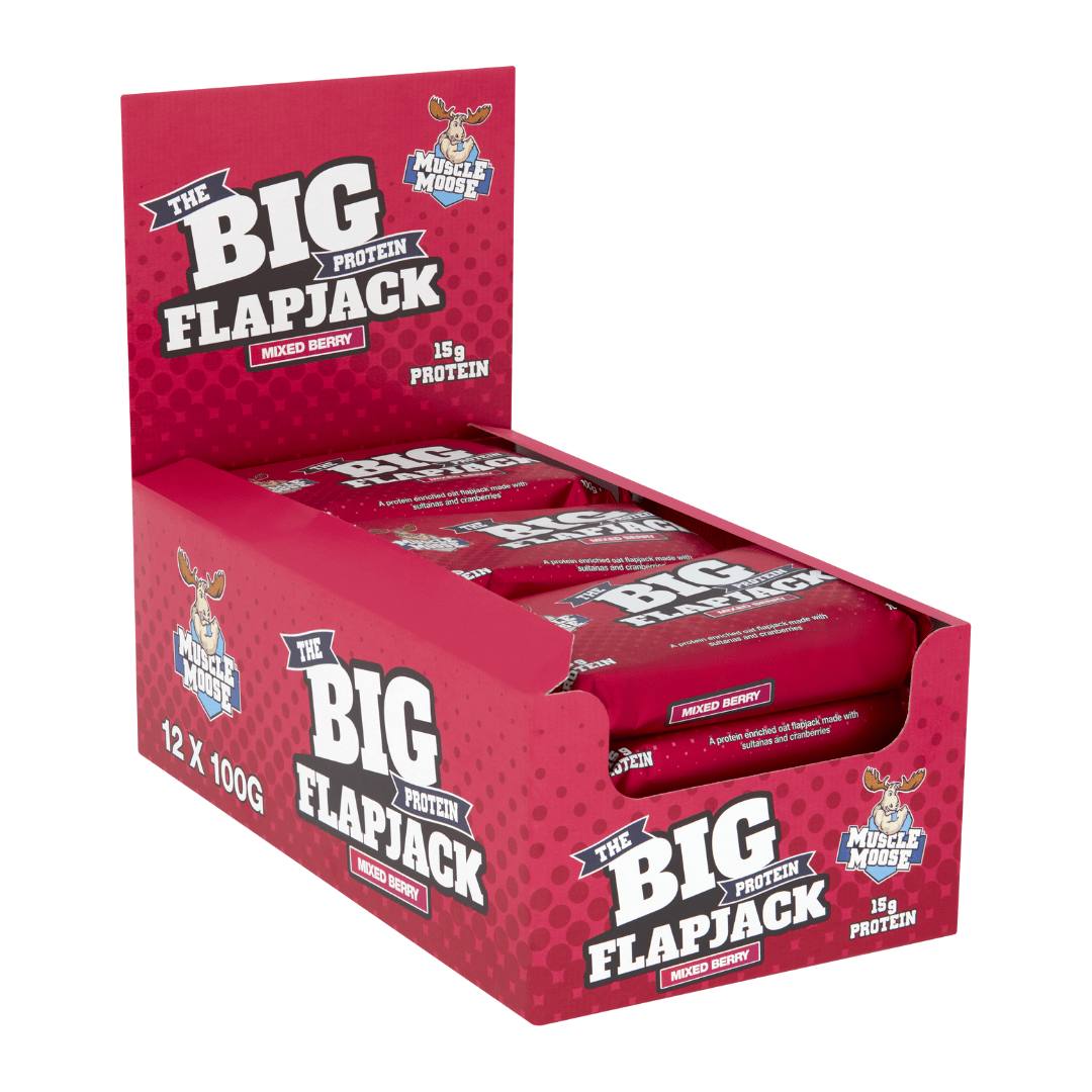 Muscle Moose Big Protein Flapjack Box (12x100g) | Protein Package ...