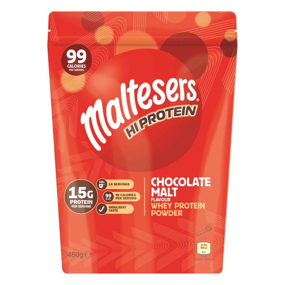 Maltesers Chocolate Malt Hi-Protein Whey Protein Powder | 450g ...