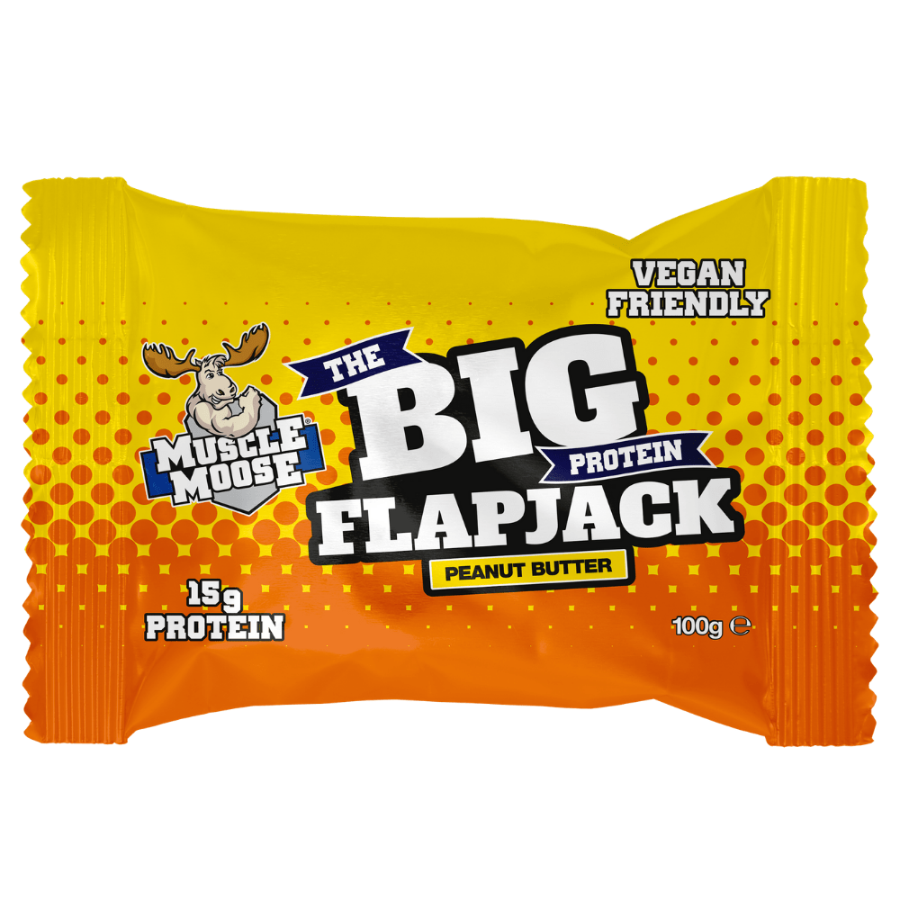 Peanut Butter Muscle Moose Big Vegan Protein Flapjacks 100g | Protein ...