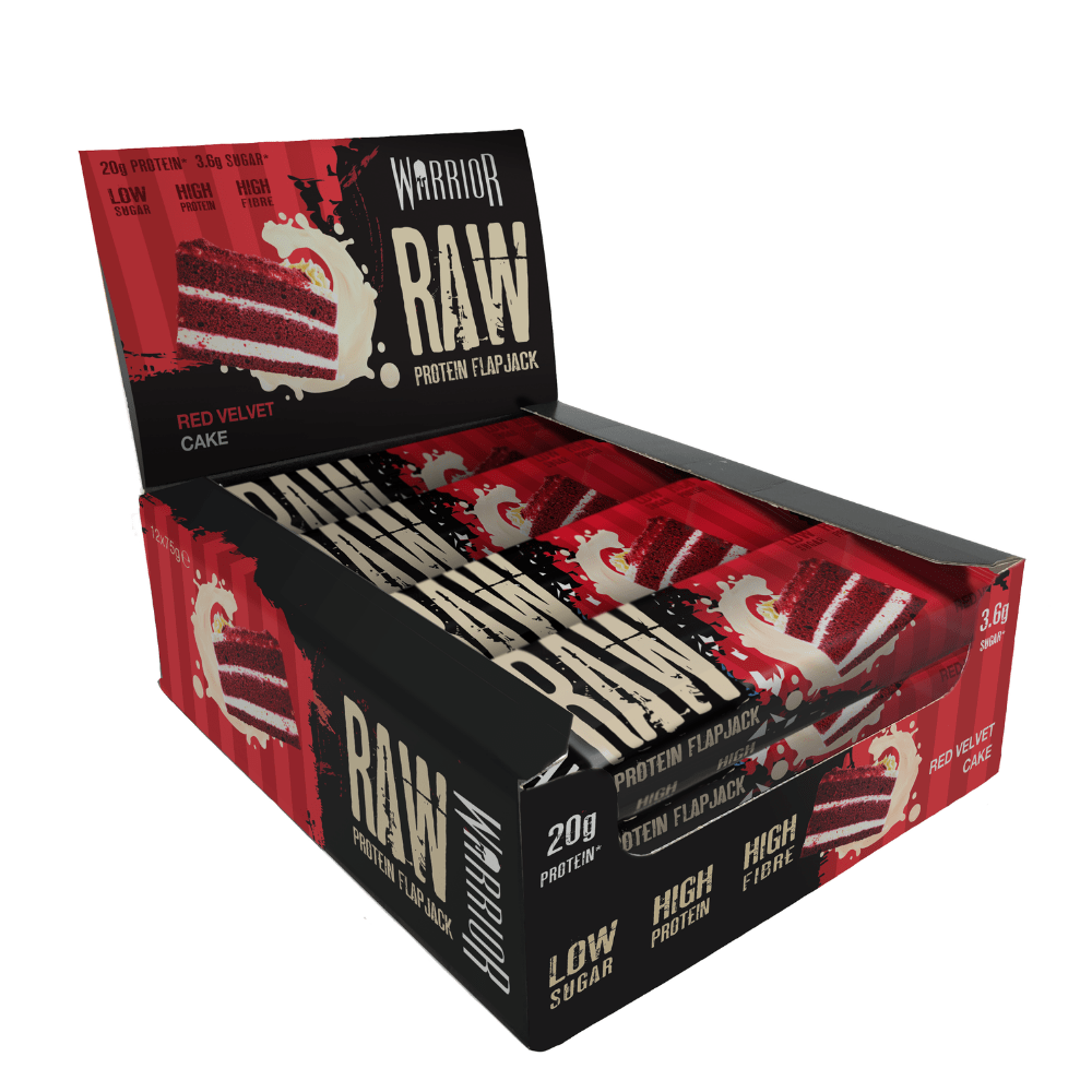 Red Velvet Cake Warrior Raw Protein Flapjacks 75g | GMO Free | Protein ...